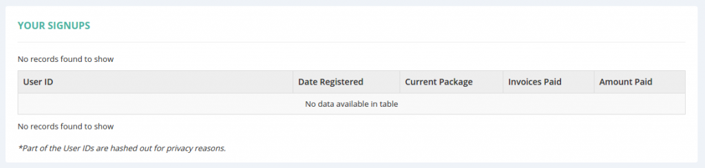 Affiliate Dashboard – HetrixTools