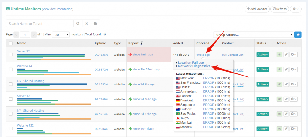 Network Diagnostics – HetrixTools