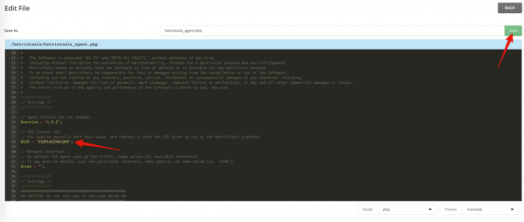 Install the PHP version of the Server Monitoring Agent (on DirectAdmin) – HetrixTools